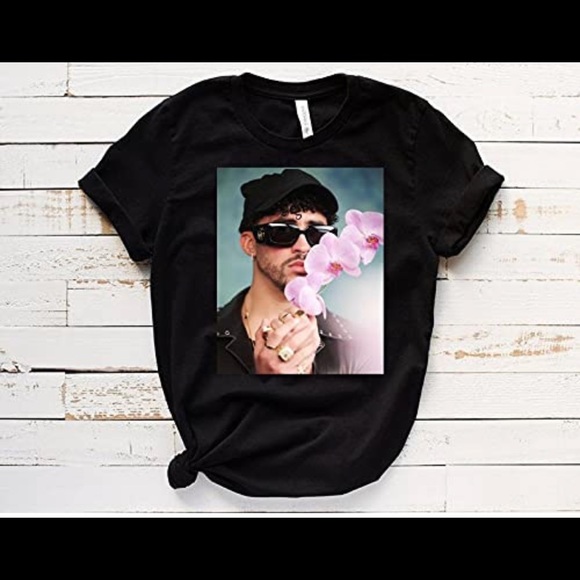Shirts | Bad Bunny Flower T Shirt New S5xl | Poshmark